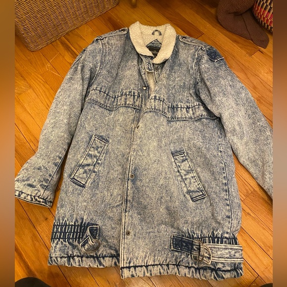 Jackets & Coats | Vintage Acid Washed Denim Coat | Poshmark